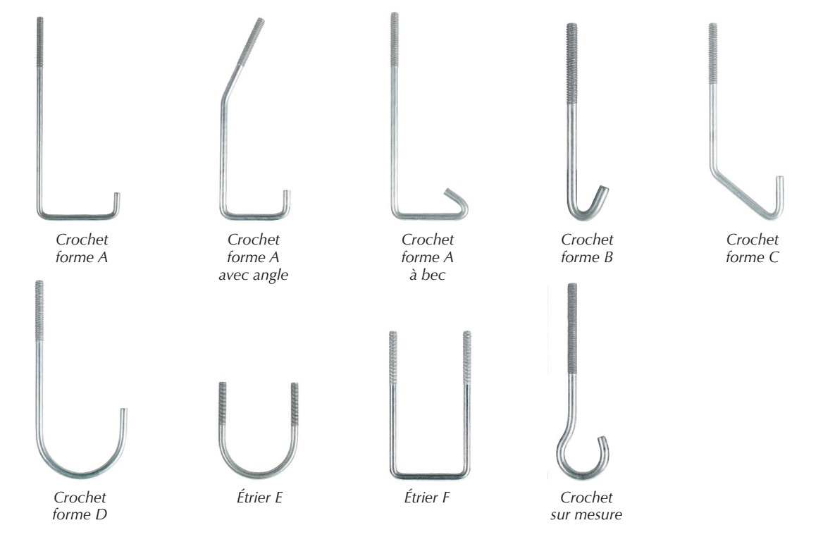 Crochet fileté | Vis crochet | Crochets divers | Faynot