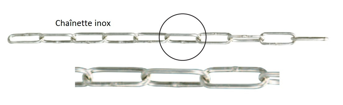 Chaînette d'accrochage en inox ou galva - Fixations sous plafond (faux ...