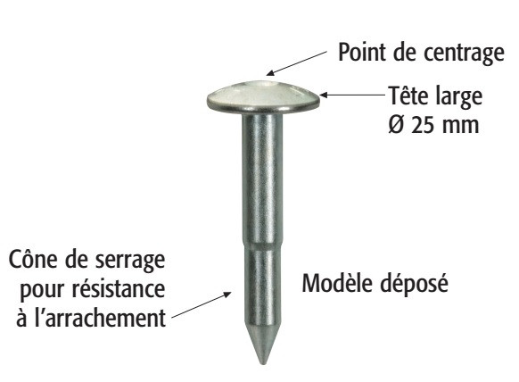 Clou de couleur en acier trempé - V.R.D. (Voiries et Réseaux Divers ...