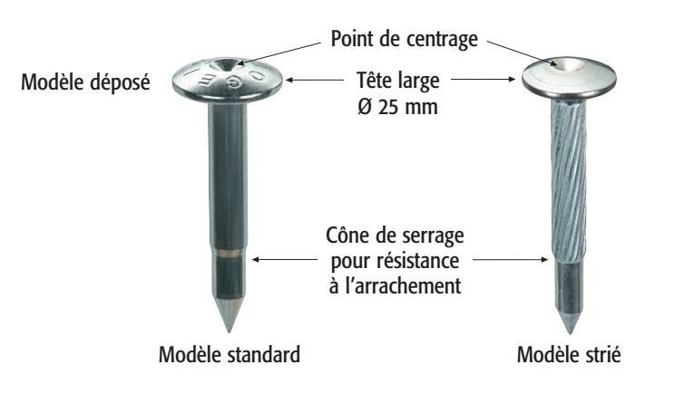 Clou en acier trempé - V.R.D. (Voiries et Réseaux Divers) par Faynot