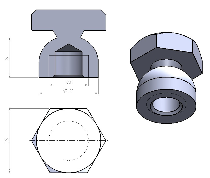 Ecrou borgne inox inviolable - Vis - écrous - boulons Japy TRCC, tiges ...