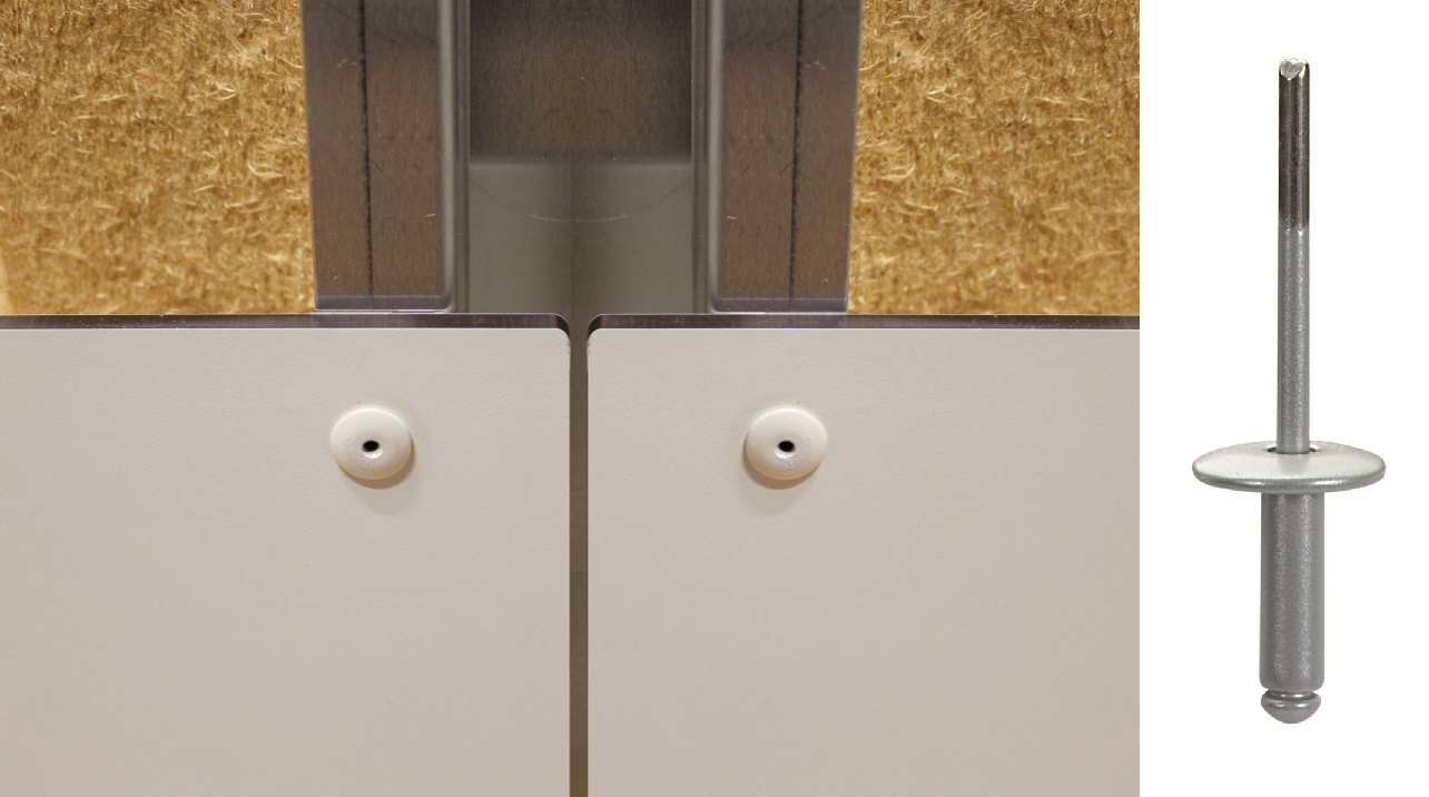 Rivet alu / inox Ø4,8 tête extra large Ø16 - fixation de panneaux de ...